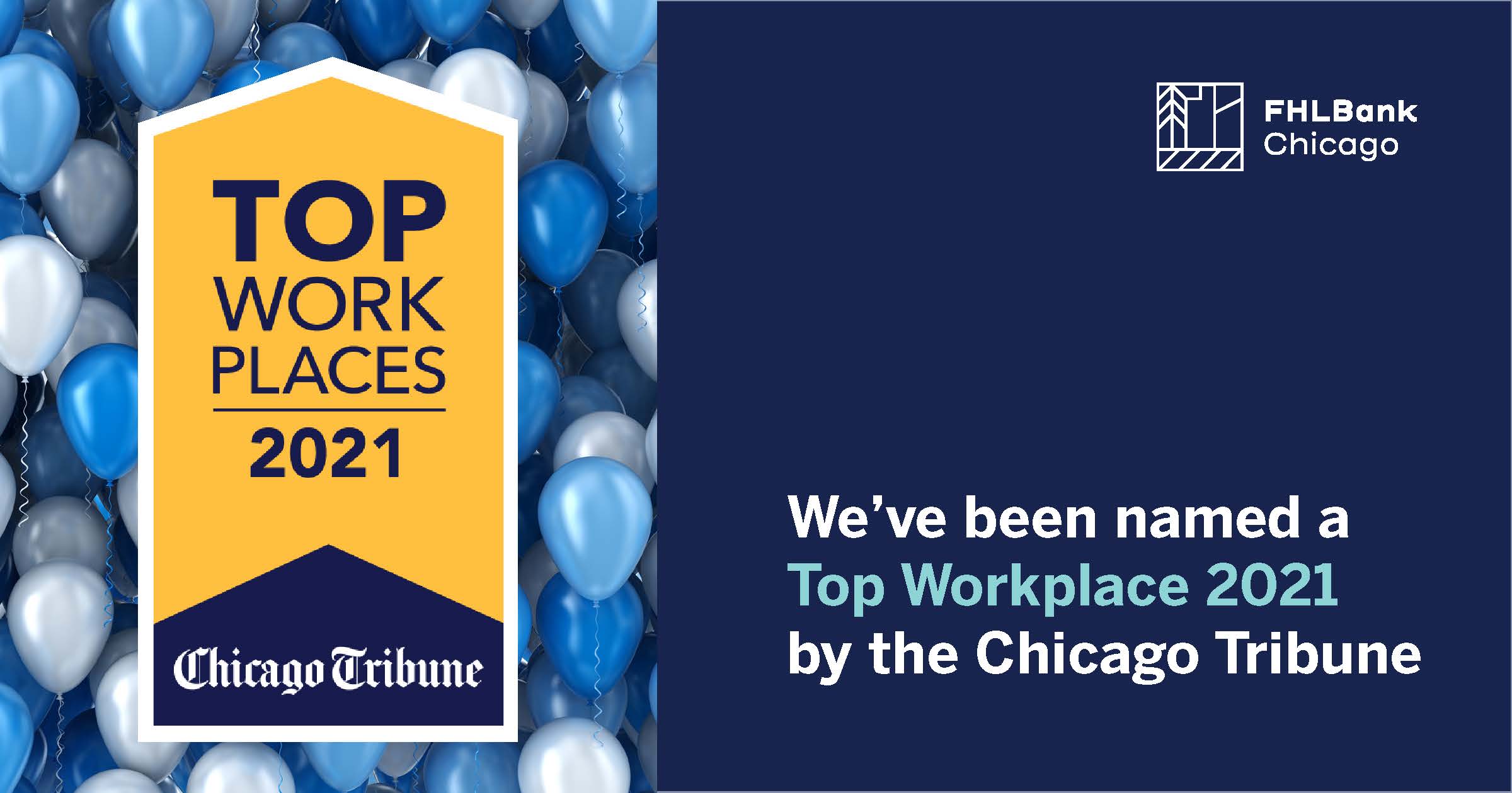 FHLBank Chicago Named Top Workplace for Second Consecutive Year